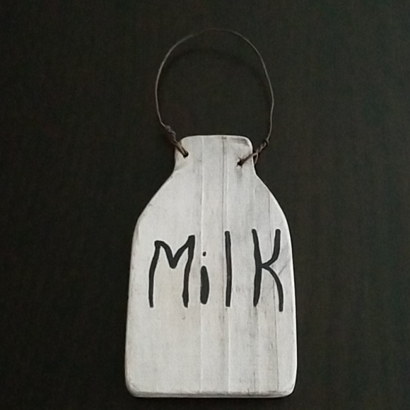 Accents | Wooden Hanging Milk Sign | Poshmark